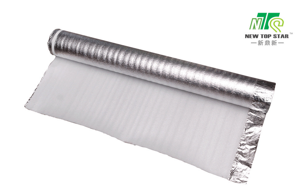 White Premium Silver Laminate Flooring Underlayment EPE Foam 22kg/cbm ...