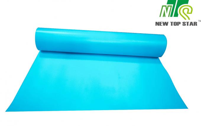 Blue Vinyl SPC Flooring Underlayment Embossed , Laminate Floor Padding ...